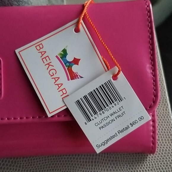 Baekgaard | Bags | Baekgaard Clutch Wallet Color Passion Fruit Nwt ...